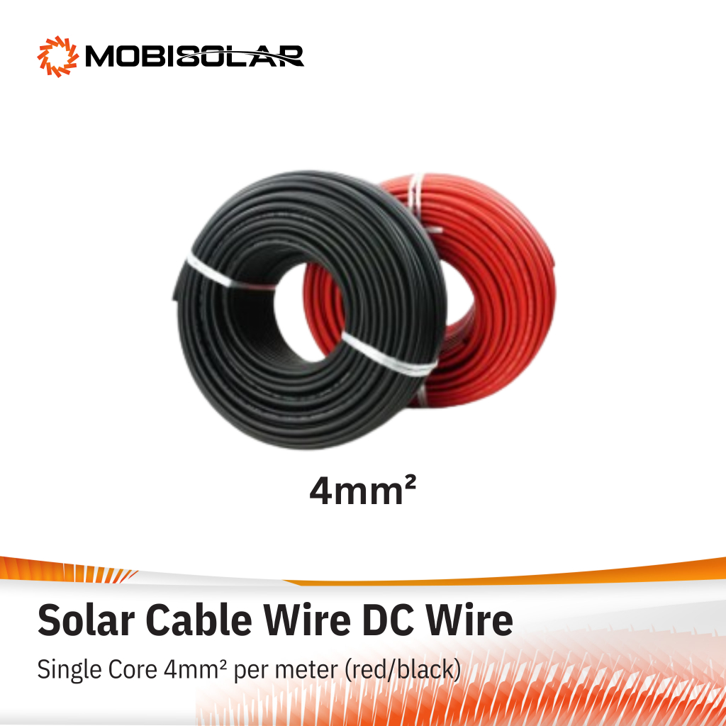 Solar Cable Wire DC Wire Single Core 4mm² per meter (red/black ...