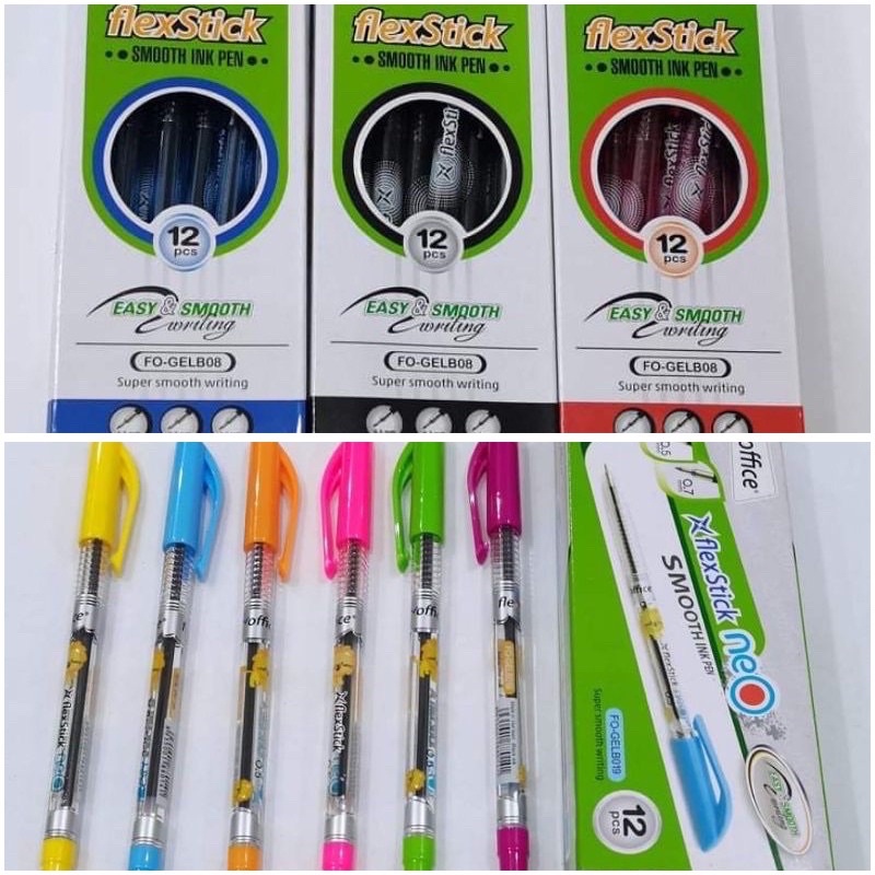 Flex stick / Flex tok Ballpen 12 piece per box 3 colors Quality pen ...