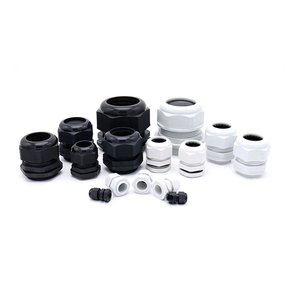 5-piece waterproof nylon cable sealing connector IP68 Black and white ...