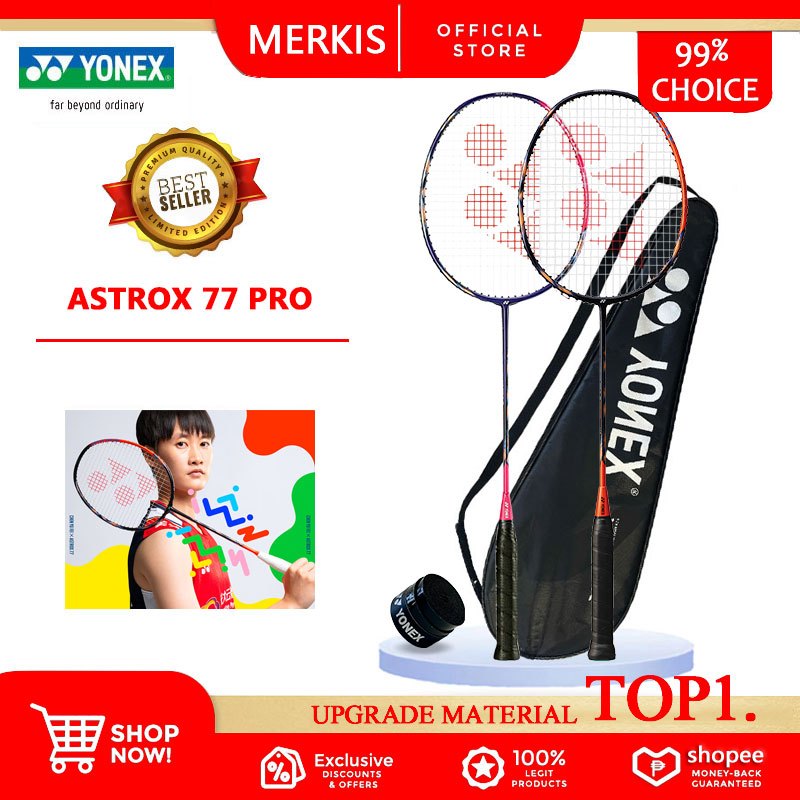 YONEX ASTROX 77 PRO High Orange Badminton Racket Full Carbon Single 4U ...