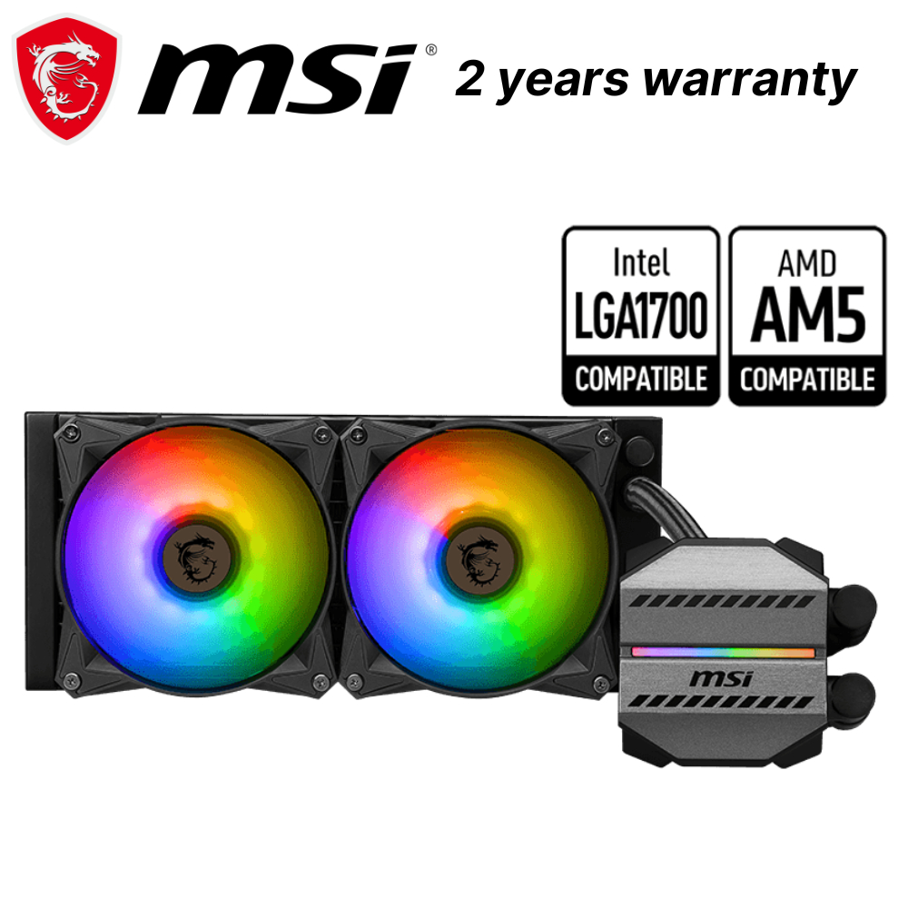 MSI CPU Cooler Fan MAG Coreliquid M240 ARGB Aluminum Two Ball Liquid Cooler | Shopee Philippines