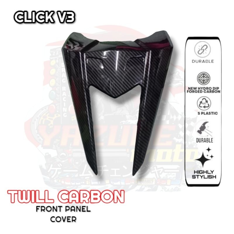 NEW!! Honda Click v3 hydro dip carbon front panel cover | Shopee ...