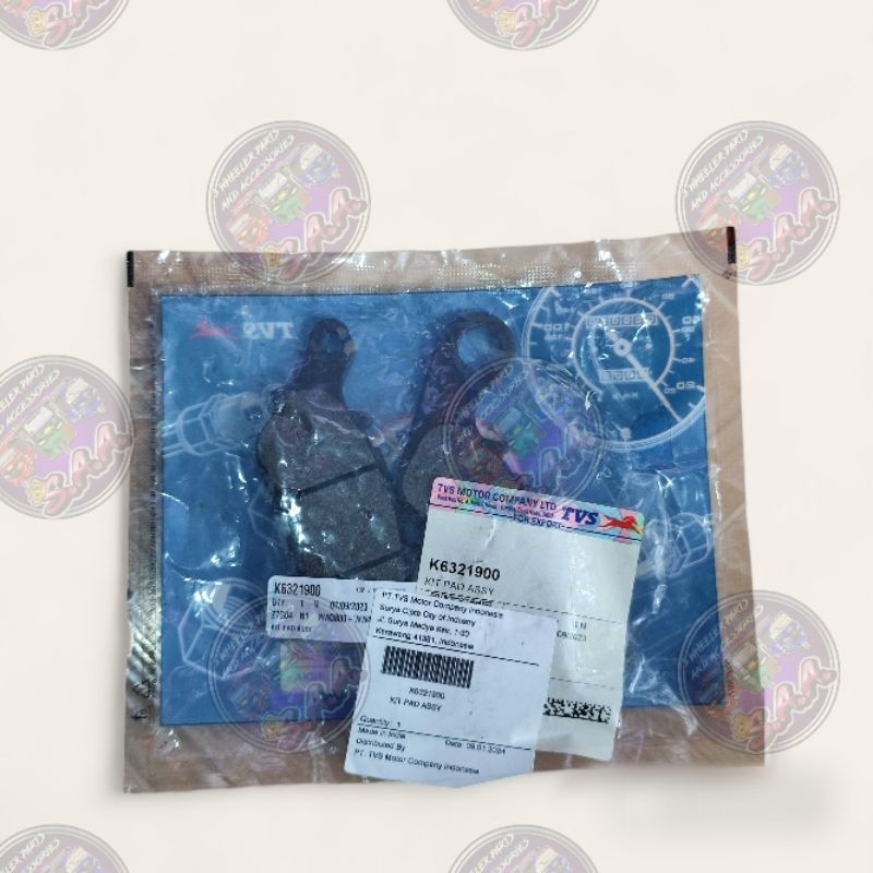 TVS NTORQ 125 BRAKEPAD KIT PAD ASSY (K6321900) 100% Genuine | Shopee ...