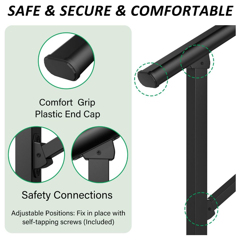 Stair Handrail Cast Iron Bay Window Railing Loft Guardrail Handrail ...