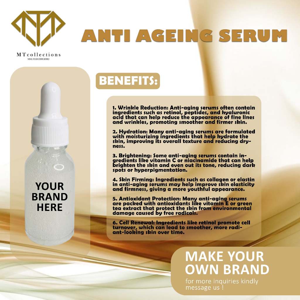 Anti Ageing Serum with Collagen 15ml (Open for Rebranding) | Shopee Philippines