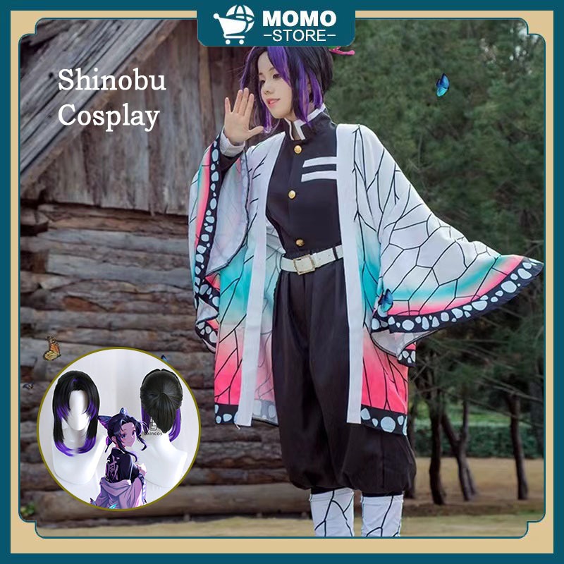 Amine Demon SlayerShinobu Kocho Cosplay Costume Robes Kimono Suits For ...