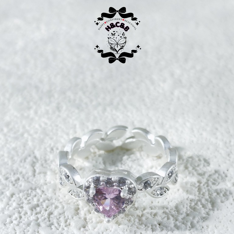 HCB Exciting Simple Pink Ring - Adorable Stackable Ring for Trendy ...