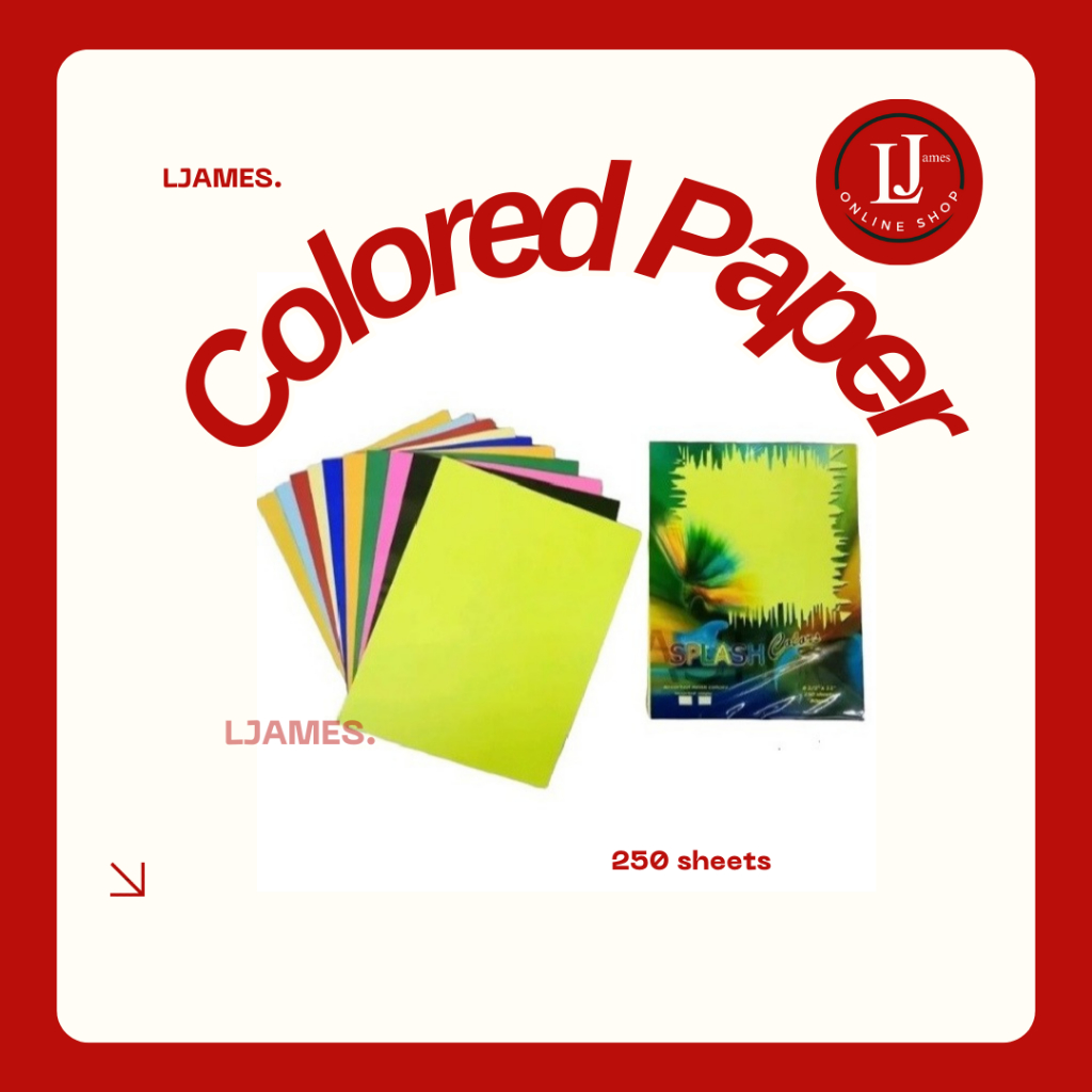 Assorted Colored Paper (250 pcs/pack) Splash | Shopee Philippines