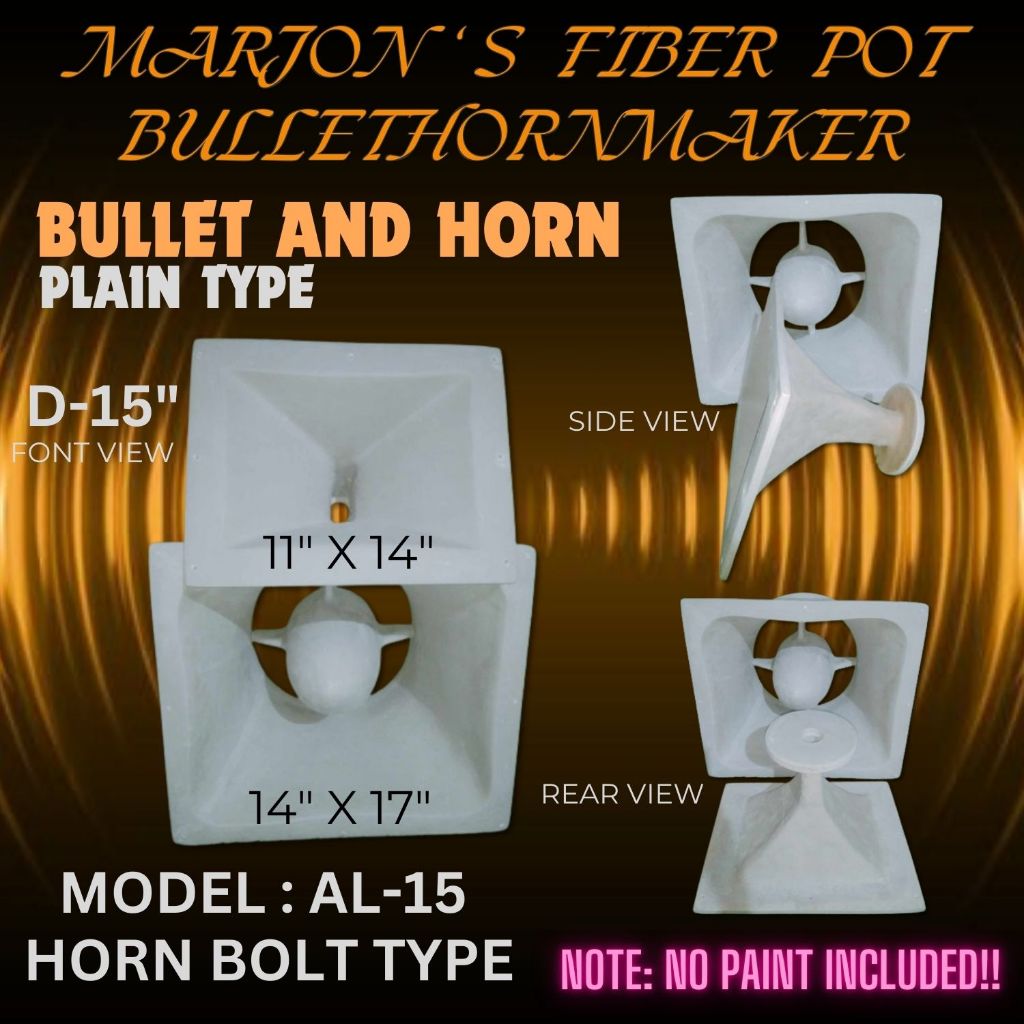 D-15 BULLET AND HORN PLAIN TYPE( BOLT TYPE HORN )( horn 11x14 bullet ...