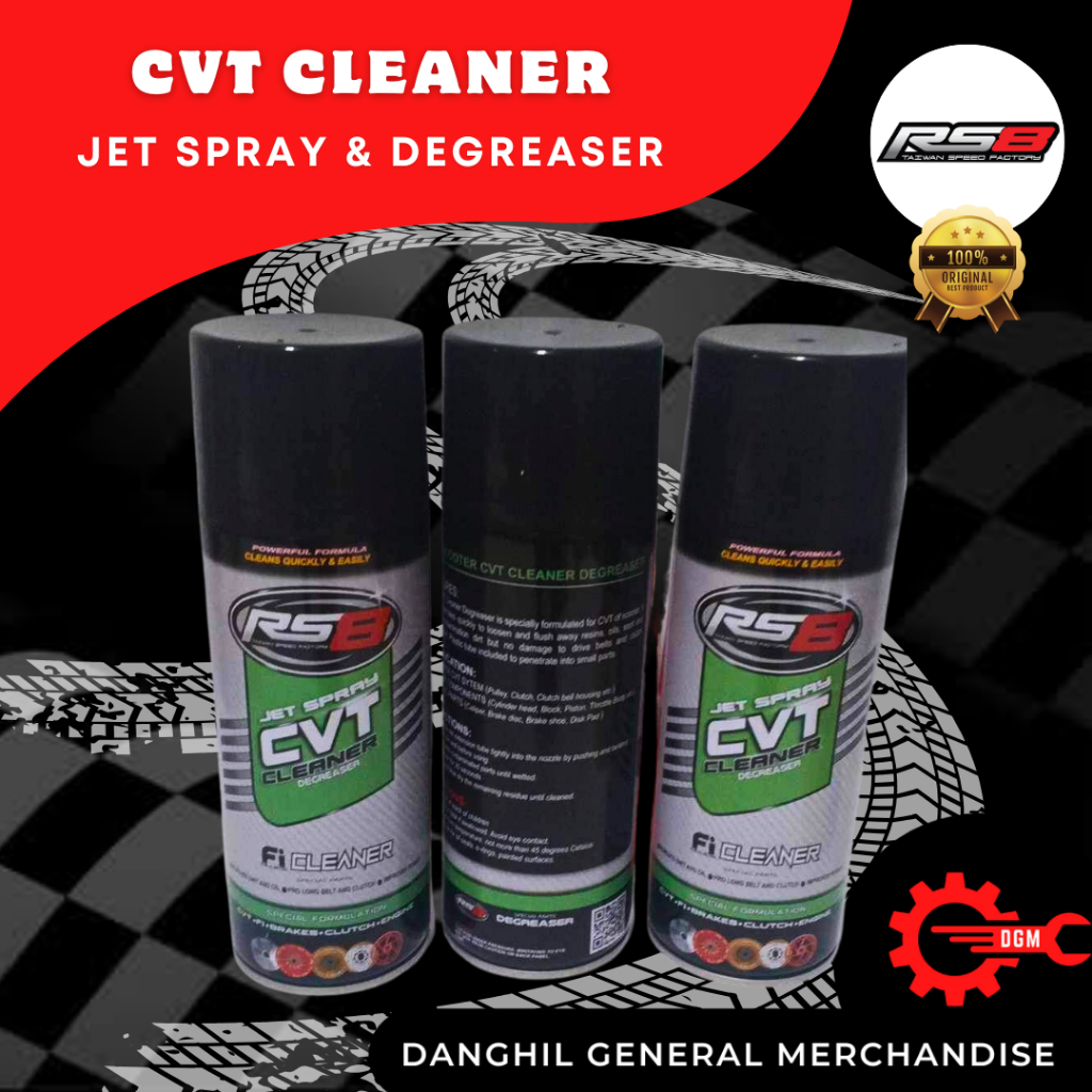 RS8 CVT Jet Spray FI Cleaner & Degreaser 450ml | Shopee Philippines