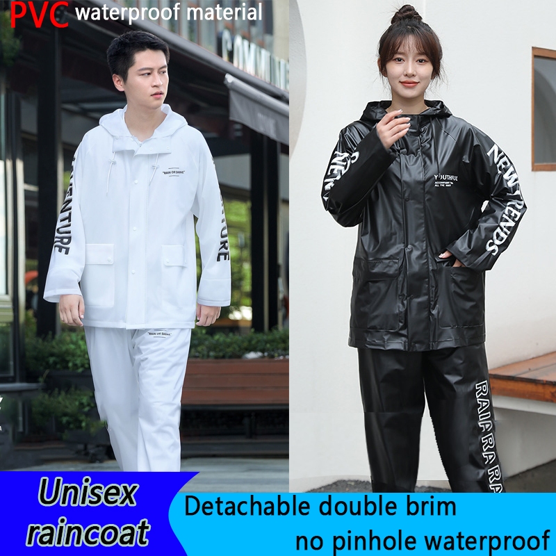 Fashion raincoat rain pants full body set trendy men's and women's ...