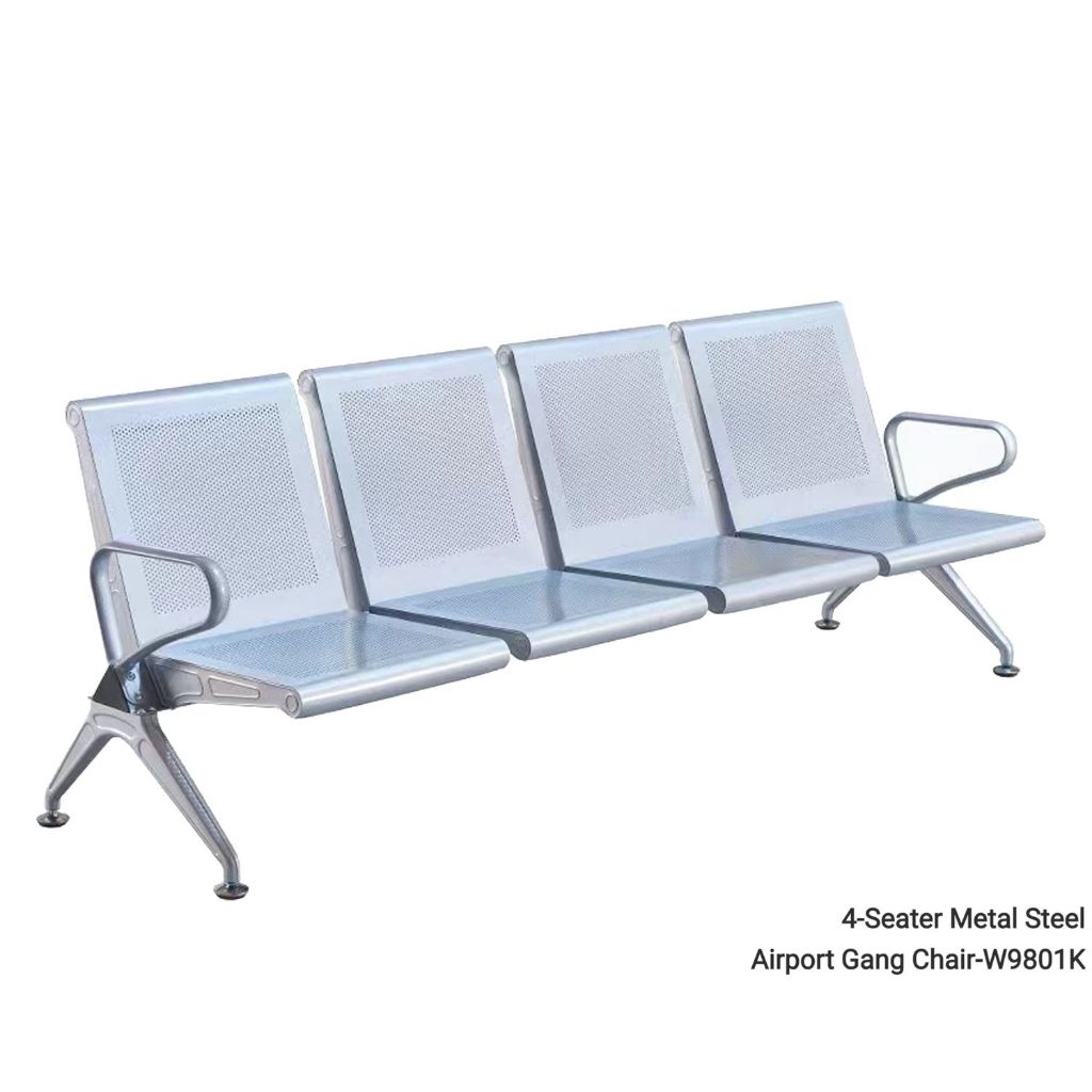 W9801K 4-Seater Metal Steel Airport Gang Chair | Shopee Philippines