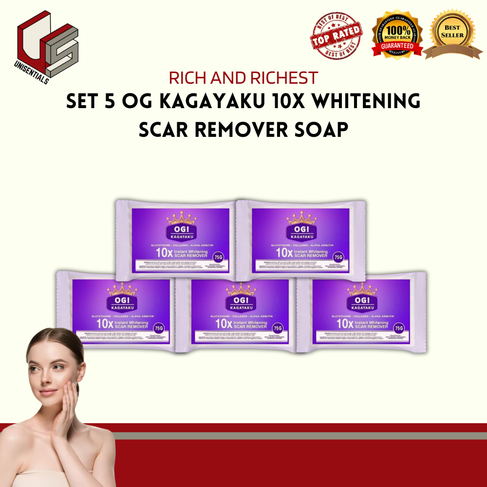 SET 5 OG Kagayaku Soap by RICH AND RICHEST | 10X Whitening Scar Remover ...