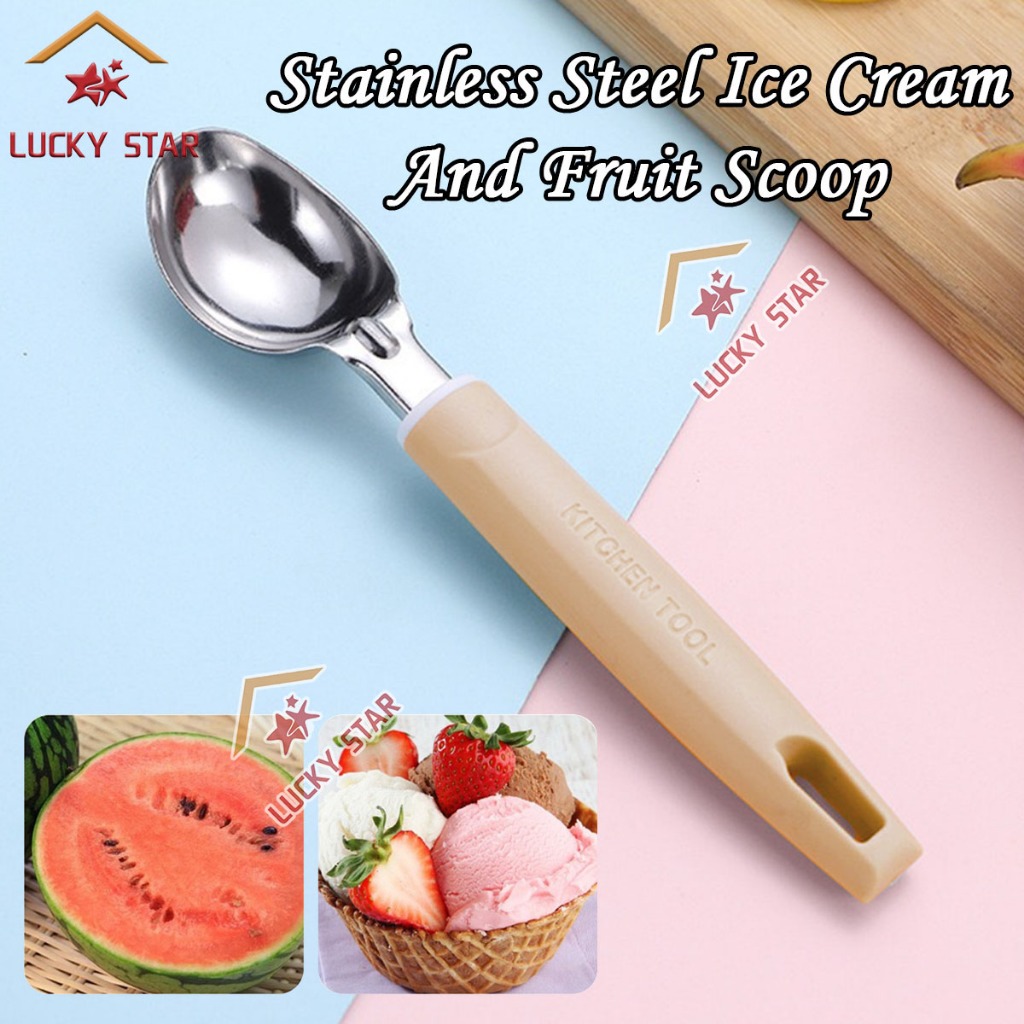UBT-44 Multi Purpose Digging Spoon Stainless Steel Ice Cream Scoop Fruit Scoop Fruit Baller ...
