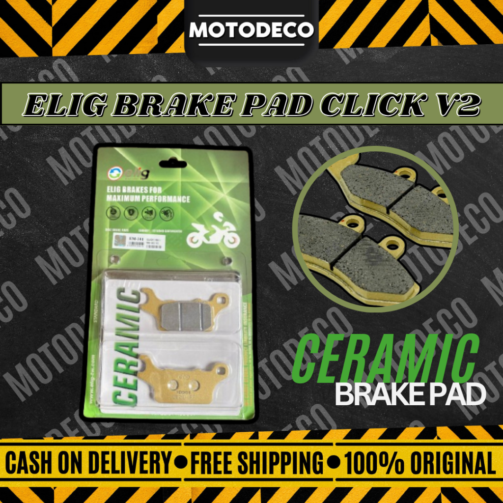 ELIG BRAKE PAD FOR HONDA CLICK 125 / 150 V2 | Shopee Philippines