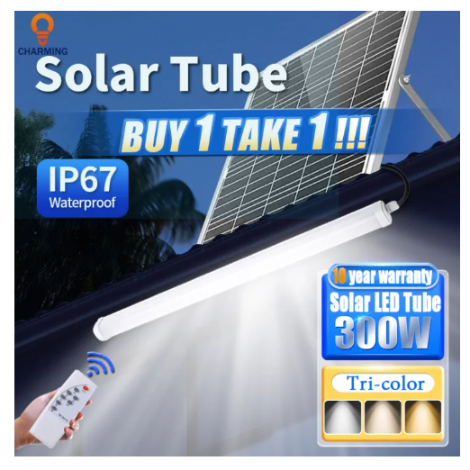 Solar Light Tube Rechargeable 1000W 600W 300W LED Solar Emergency Light ...