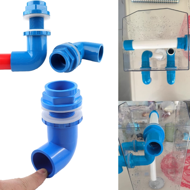 20/25/32mm Aquarium Curved water inlet conector Water tank elbow ...