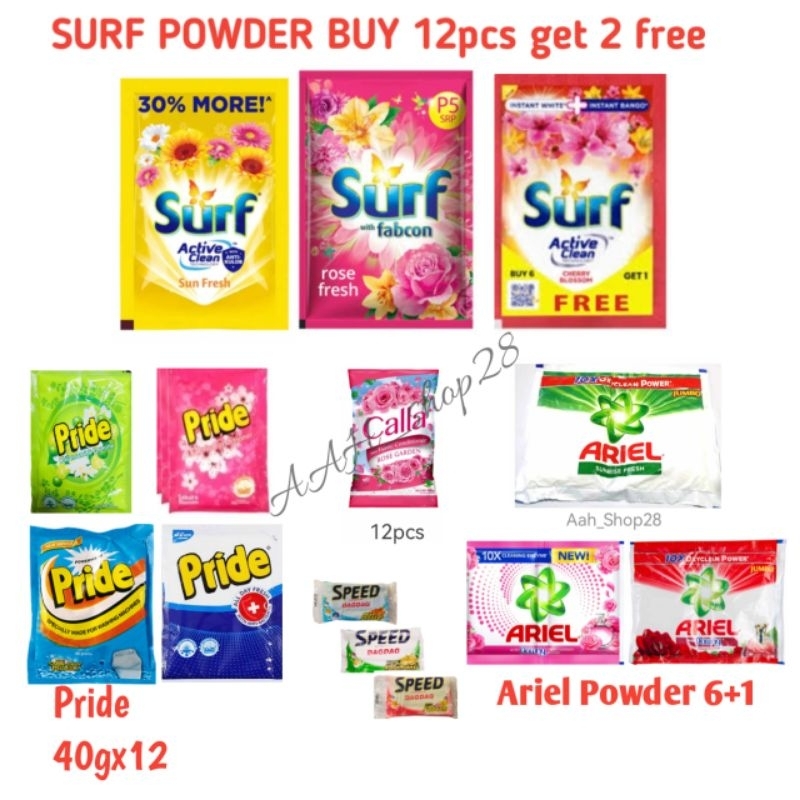 Detergent Powder Assorted for Laundry | Shopee Philippines