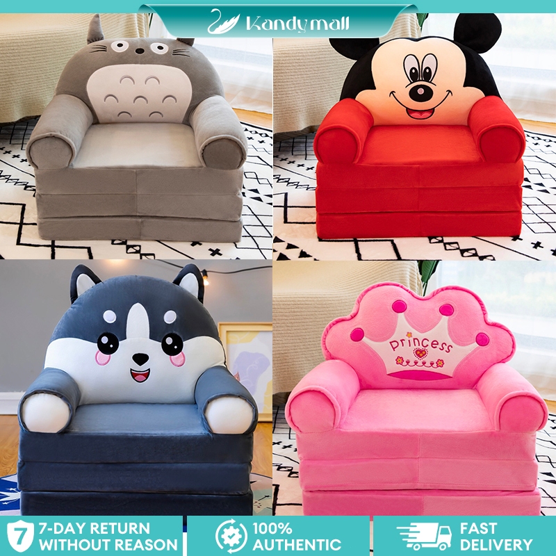 Foldable Sofa Bed for Kids/Baby Mickey Minnie Bed Sofa Double Chair ...