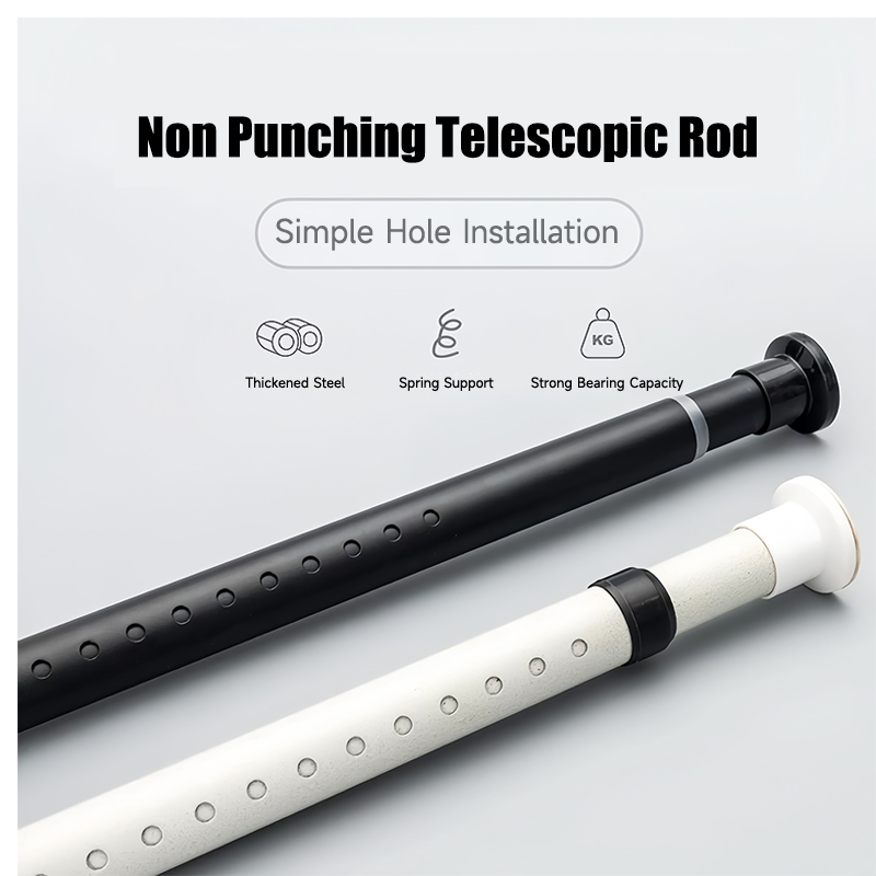 Telescopic Clothing Rod Adjustable Stainless Steel Shower Curtain Rod ...