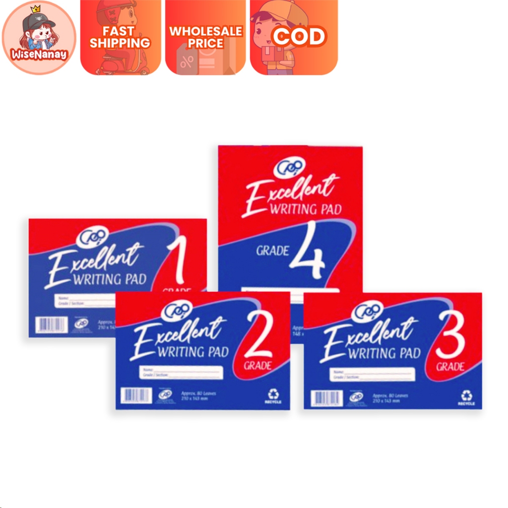 Wisenanay Excellent Writing Pad Grade 1-4 Intermediate & Lengthwise ...