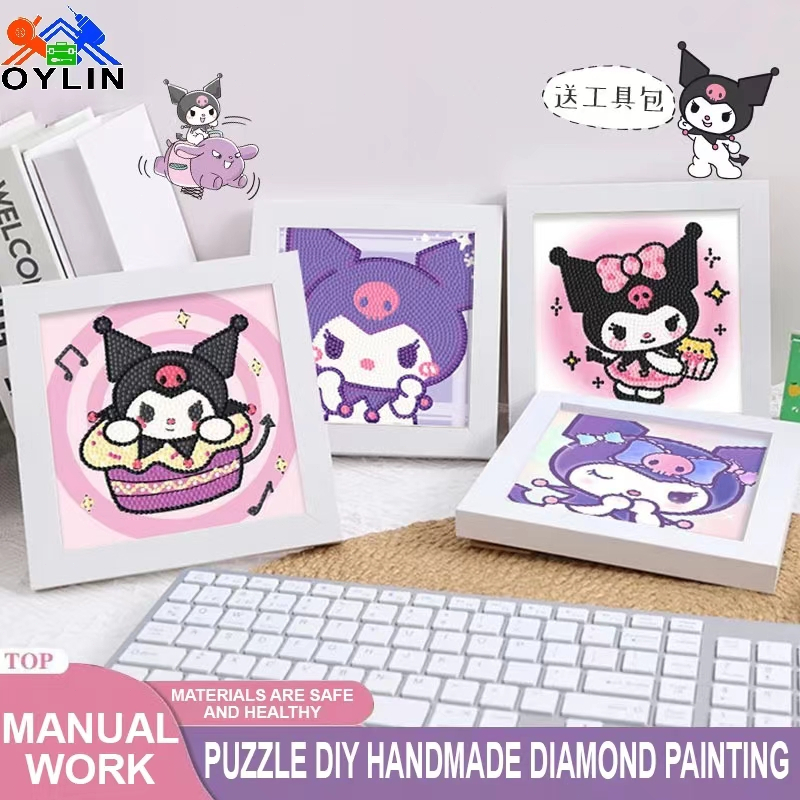 Free frame DIY kuromi Diamond Paintings Sanrio Cartoon Puzzle Set For ...