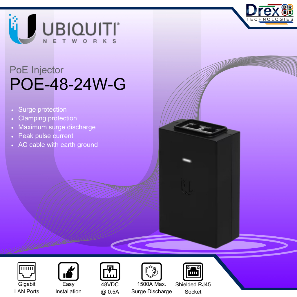 Ubiquiti POE-48-24W-G 48V PoE Injector Adapter | Shopee Philippines