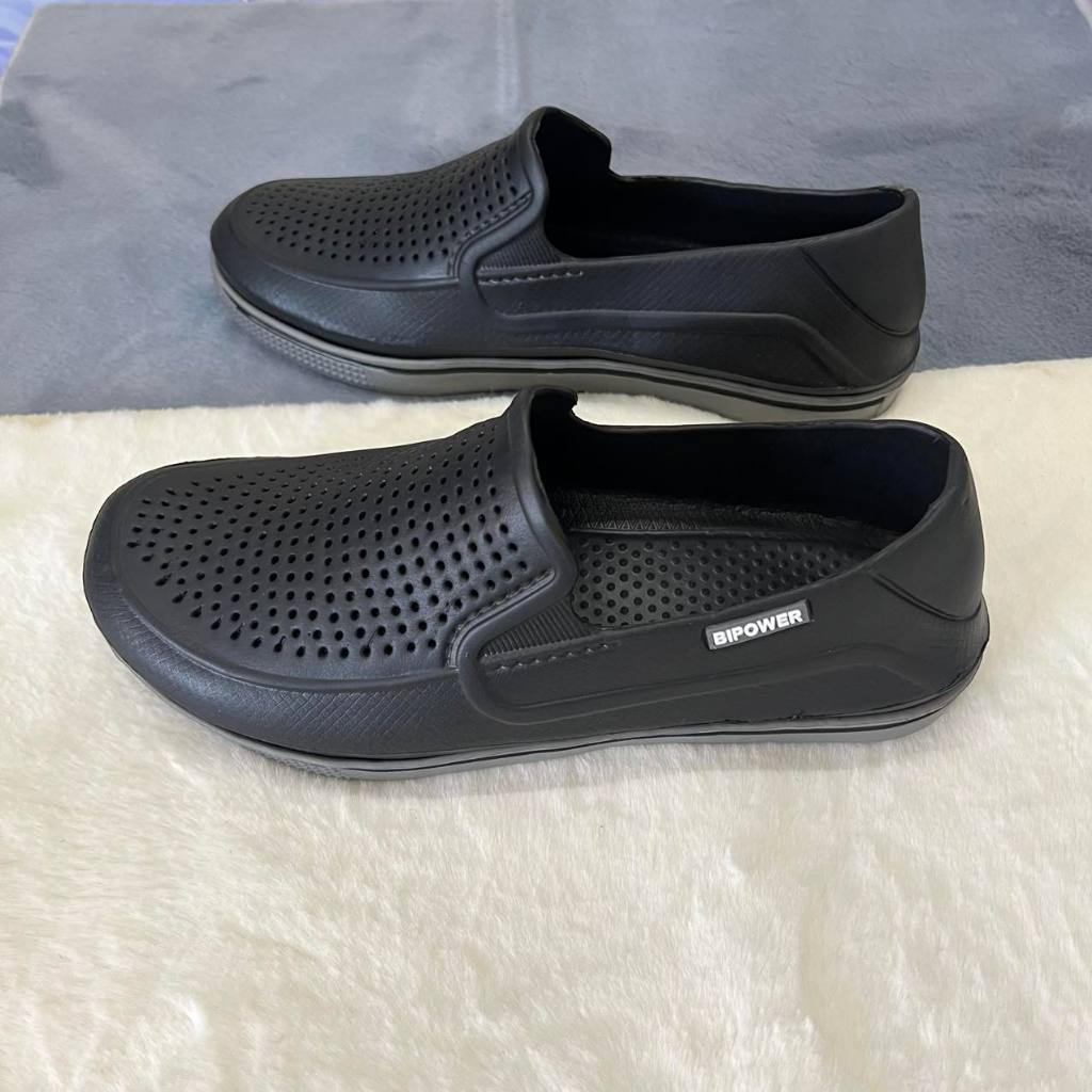 (Have Stocks)New arrival fashion rubber black shoes casual leather ...