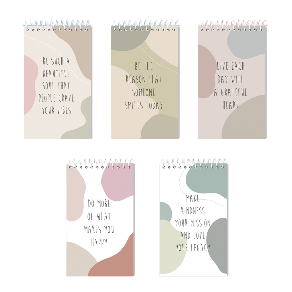 Set of 5 Sterling Memo Notebook Shades & Quotes 3" x 5" 80 Leaves ...