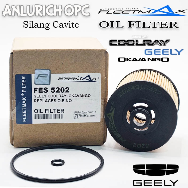 OIL FILTER GEELY COOLRAY / OKAVANGO FLEETMAX FES 5202 | Shopee Philippines