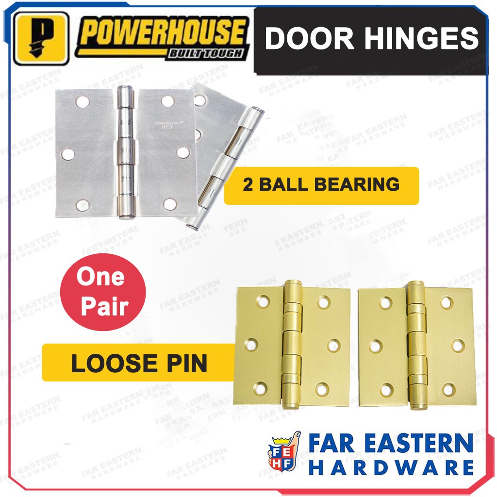 POWERHOUSE Ball Bearing Hinges Steel | Loose Pin Hinge Bisagra for Door ...