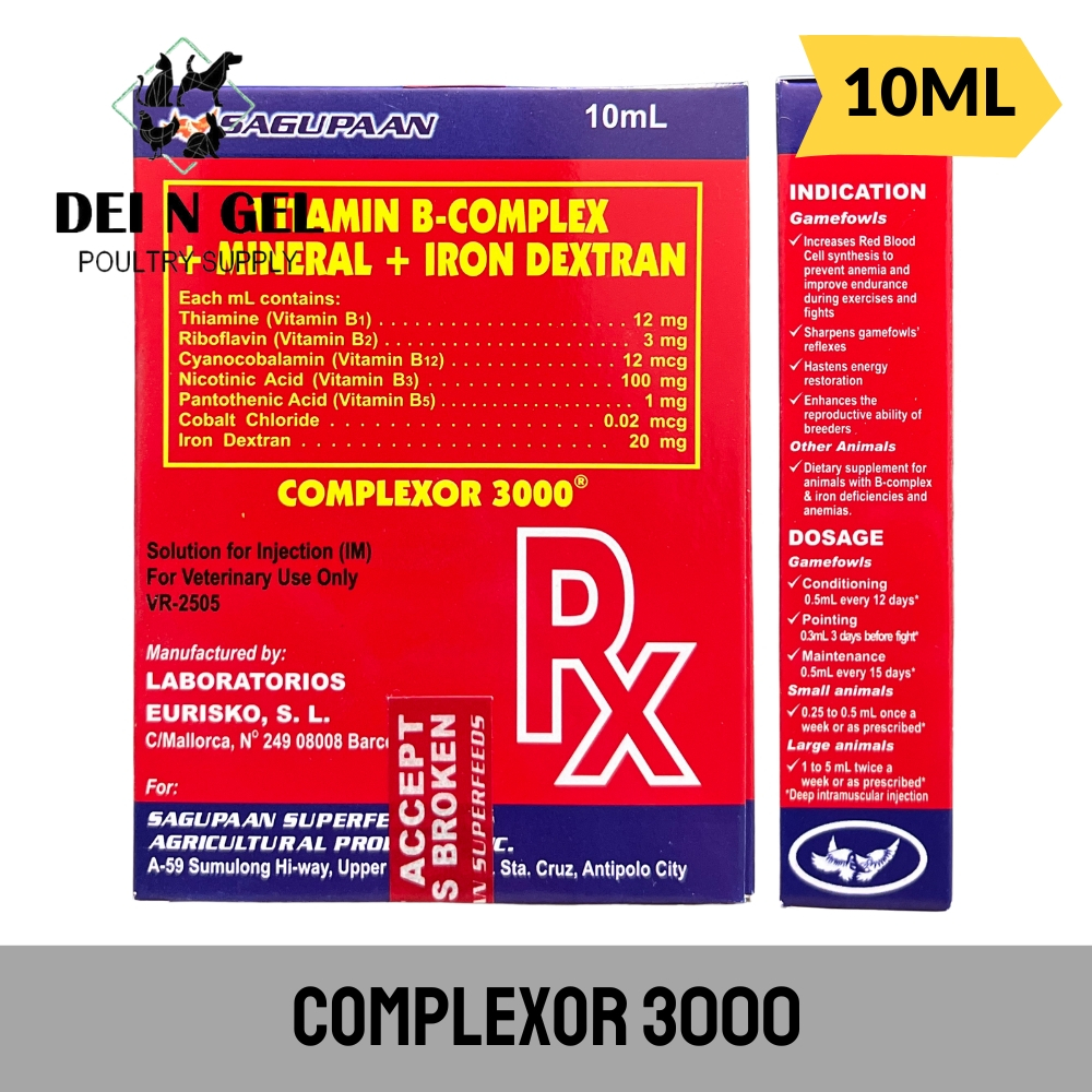 COMPLEXOR 3000 VITAMIN B-COMPLEX MINERAL IRON DEXTRAN (10ML) | Shopee ...