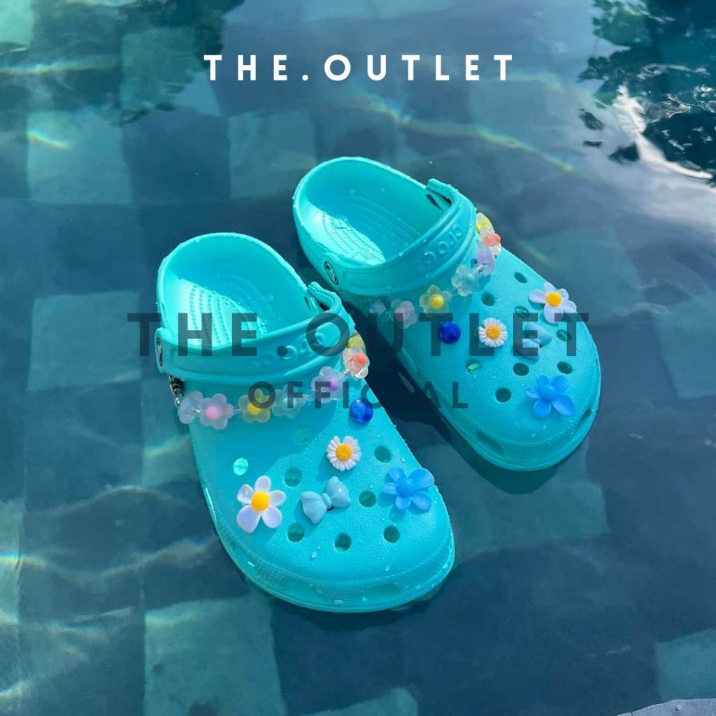 THE.OUTLET CROCS JIBBITZ CUTE CANDY FLOWER CHAIN SET 12PCS CHARM ...