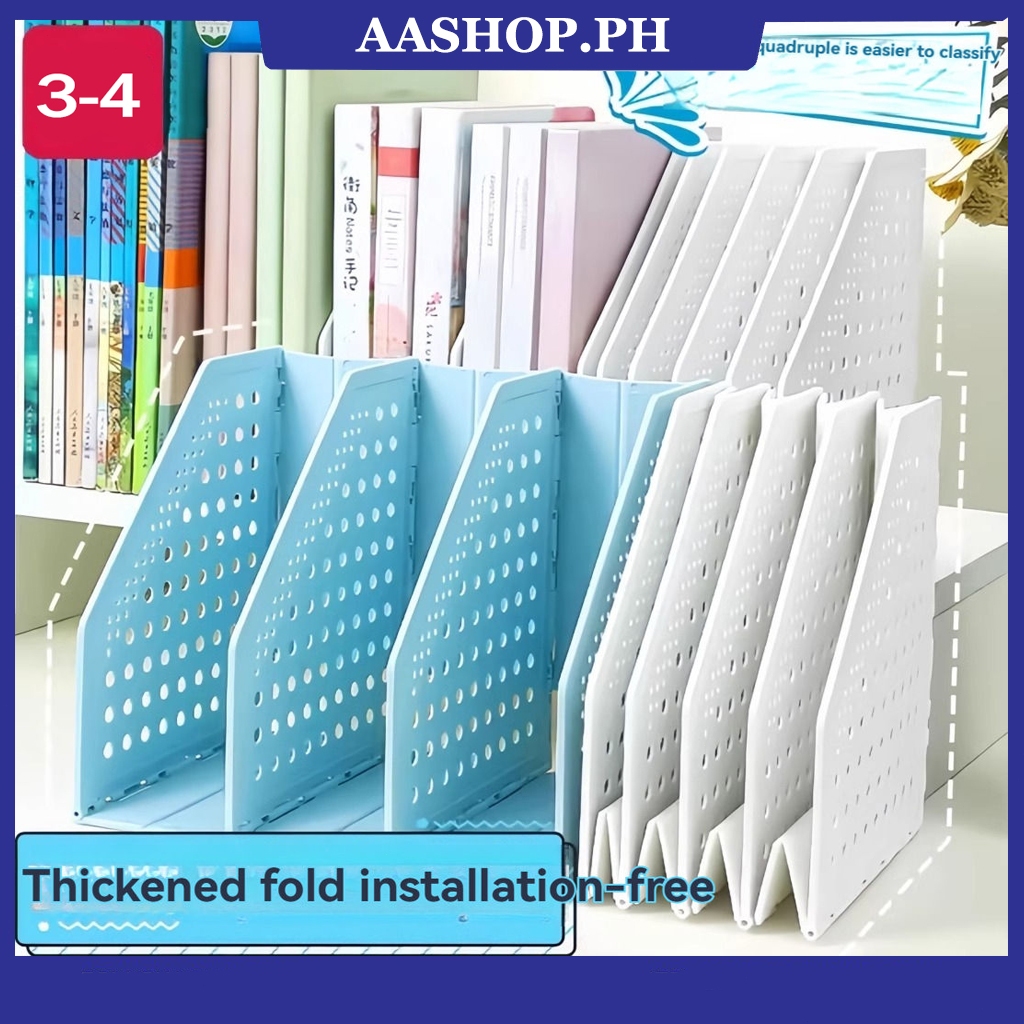 Foldable File Shelf Book Standing File Frame Desktop Stationery Storage ...