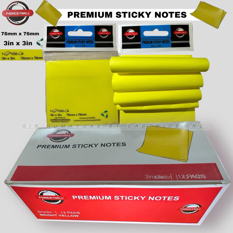 FORESTMILL STICKY NOTES (3”x3”) 76mmx76mm | Shopee Philippines