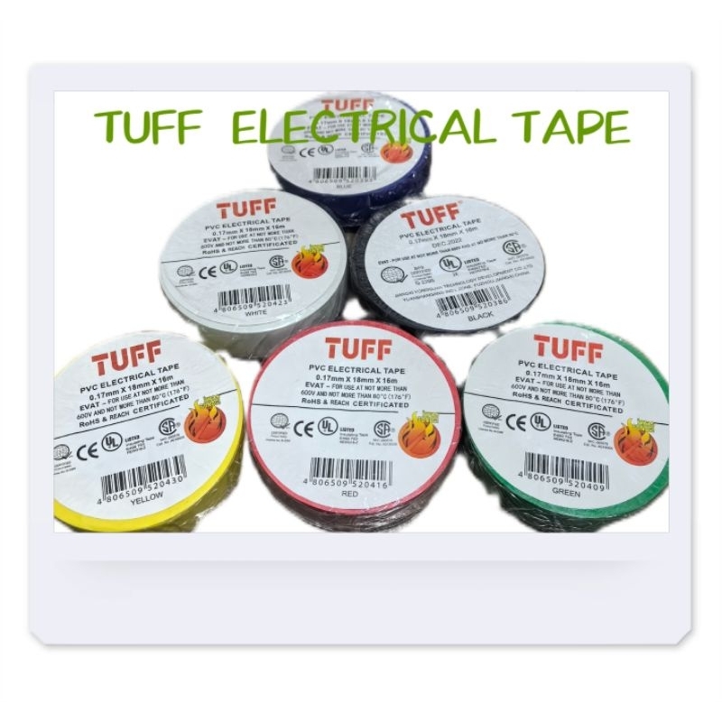 COD TUFF PVC Electrical High Voltage Insulation Tape 4m/8m/16m | Shopee ...