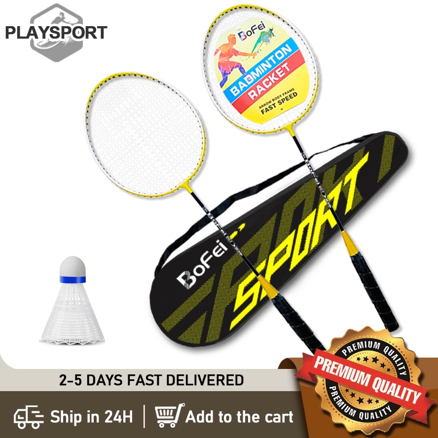 Badminton Set 4Pcs Professional Training Badminton Racket Ultra Light ...