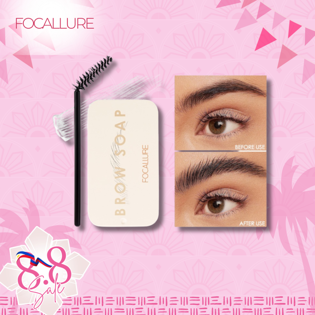 FOCALLURE 3D Feathery Transparent Eyebrow Soap Wild Brow Styling Soap Waterproof Long Lasting ...