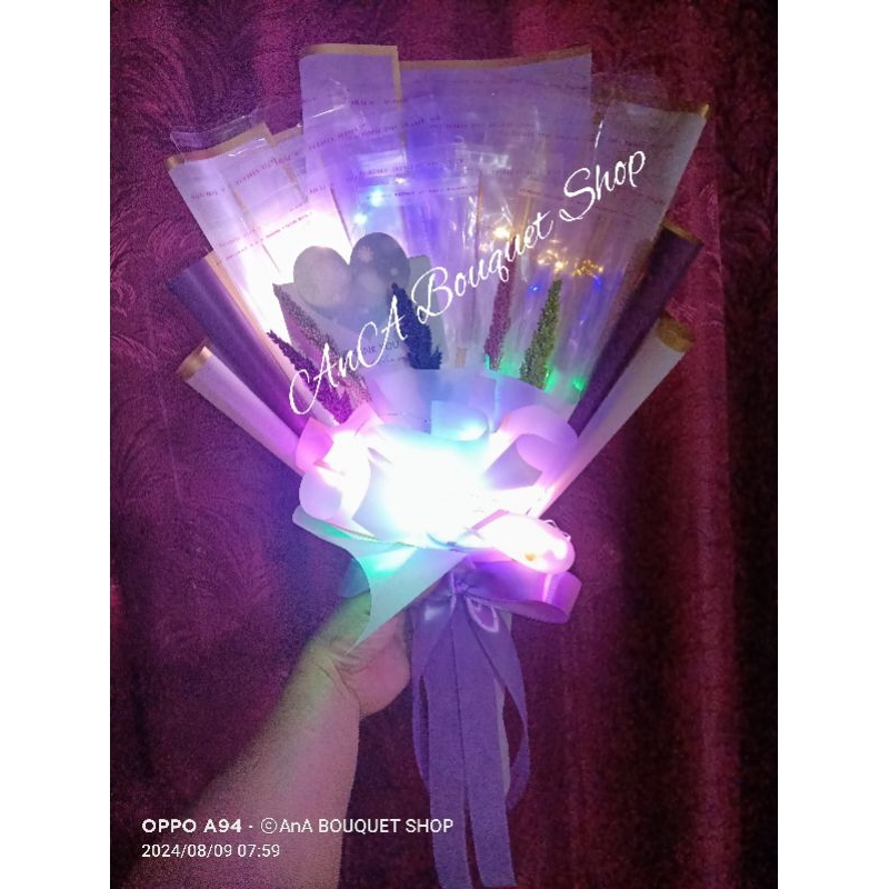 EMPTY BOUQUET W/ LIGHTS & DRIED FLOWERS | Shopee Philippines