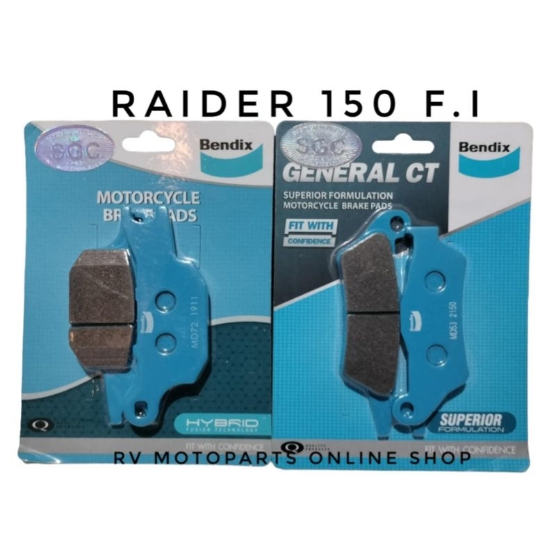 BENDIX brake pad Raider 150 F.i | Shopee Philippines