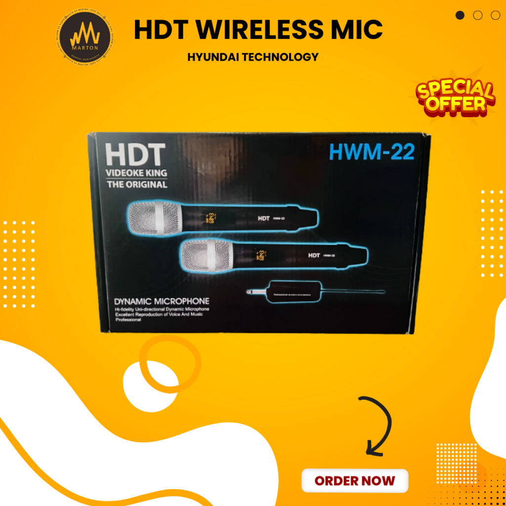 Hyundai Digital Technology HDT-22 / Wireless Mic / Dynamic Microphone ...