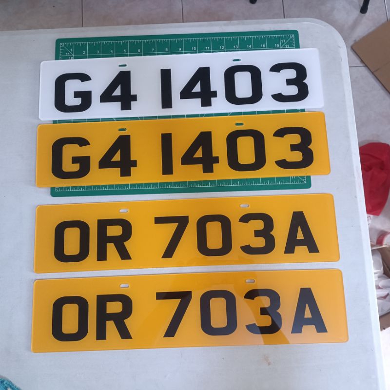 CUSTOMIZED ACRYLIC CONDUCTION PLATES temporary car plates Carshow ...