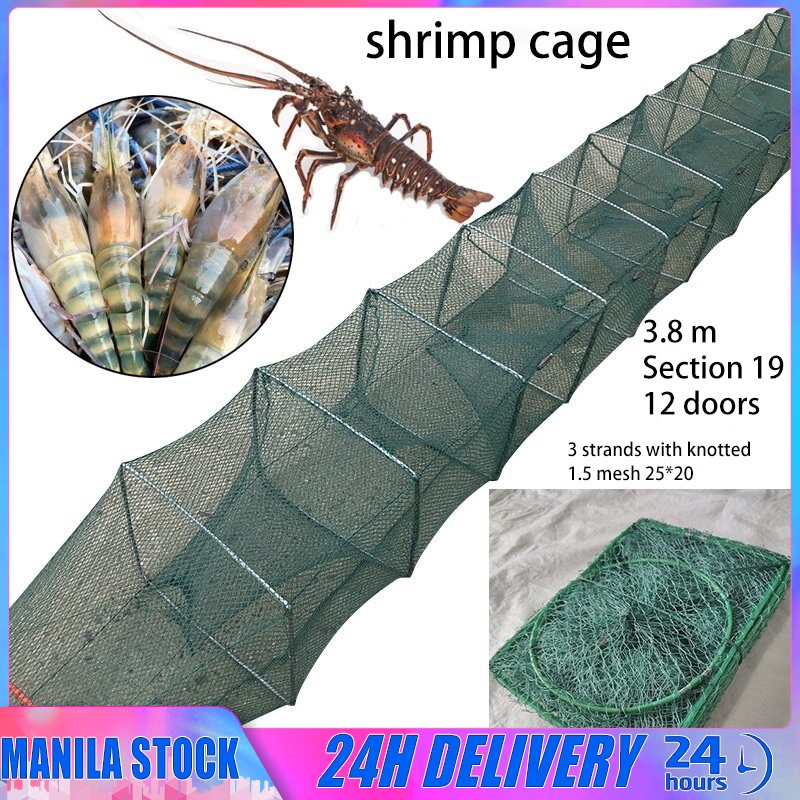Shrimp Cage Fishing Tool Fish Trap Cast Net Shrimp Catcher Folding ...