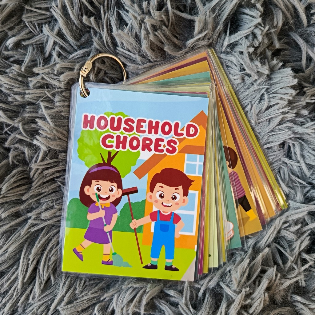 Kid's Laminated Household Chores Flashcards (Tagalog/English) | Shopee ...