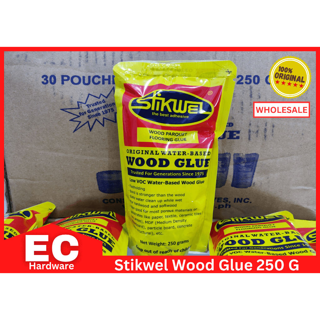 [WHOLESALE] STIKWEL JR 250g WOOD GLUE (1BOX - 30 POUCHES) | Shopee ...