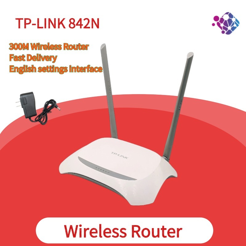 Used TP 842N(TD firmware) 300Mbps Wireless Router WIFI English Version(Contains Adaptor ...