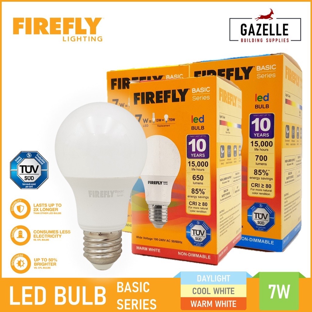 Firefly Led Bulb (DAYLIGHT WARM LIGHT) | Shopee Philippines