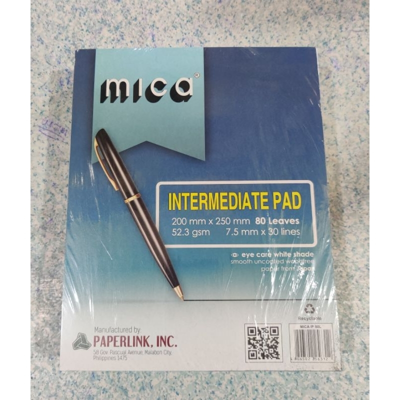 MICA LONG PAD INTERMEDIATE PAPER 80 LEAVES | Shopee Philippines