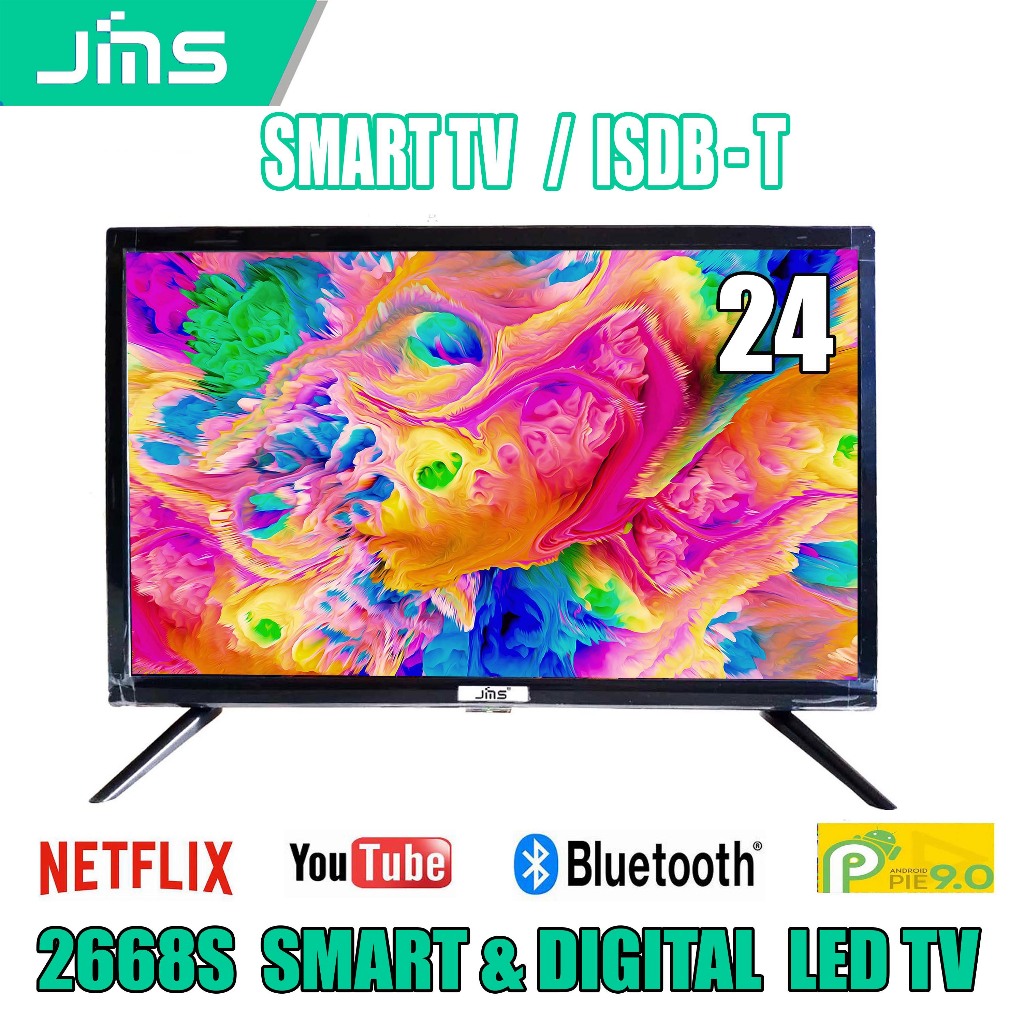 2668S JMS SMART TV DIGITAL ISDB-T WITH BLUETOOTH LED TV 24 INCH SCREEN 2668S SMART | Shopee ...