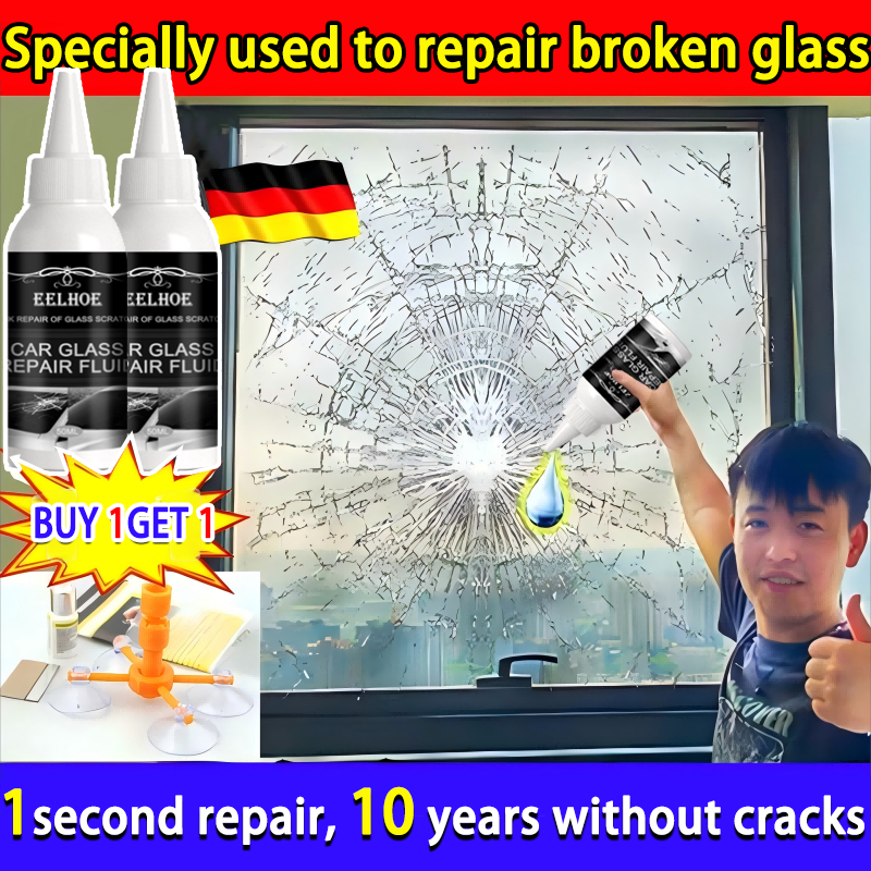 glass repair kit cracked windshield repair kit glass crack remover ...